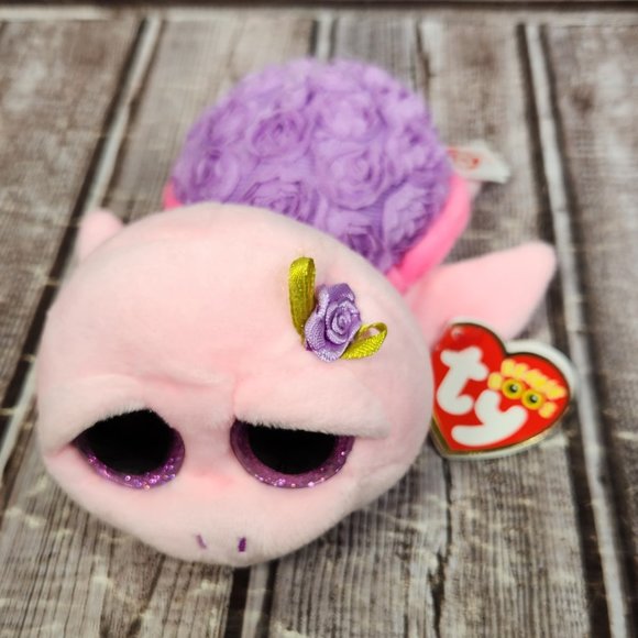 Ty | Toys | Ty Beanie Boo Rosie The Purple Rose Turtle Plush 6 Pink ...